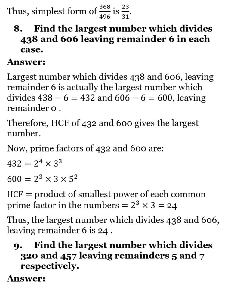 RS Aggarwal Class 10 Math Solutions Chapter 1 - Real Numbers - ReadAxis