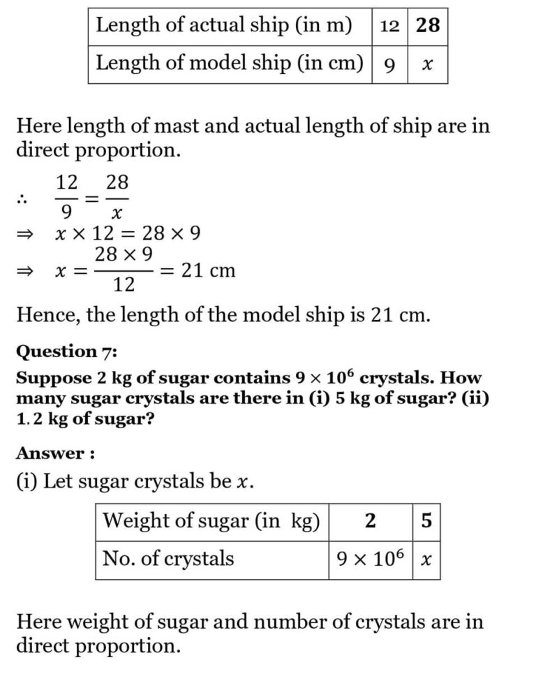 NCERT Solutions for Class 8 Maths Chapter 11 Direct and Inverse ...