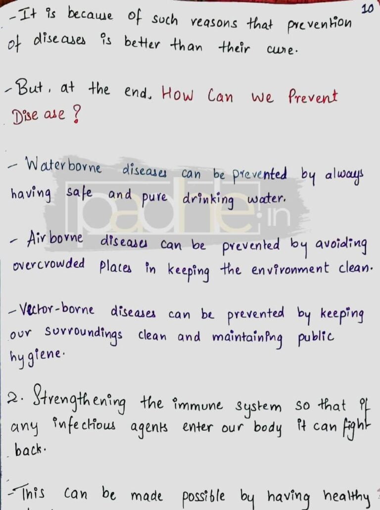 Why Do We Fall ILL Class 9 Handwritten Notes Pdf - ReadAxis
